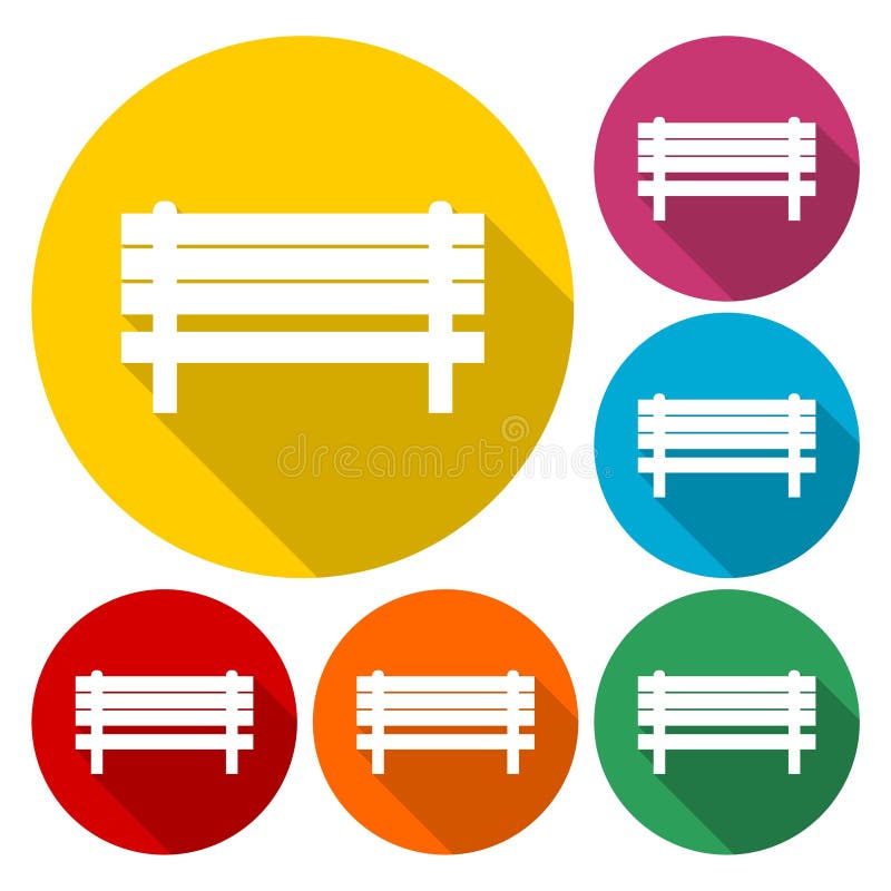 Wooden Park Bench Icon or Logo Stock Vector - Illustration of black ...