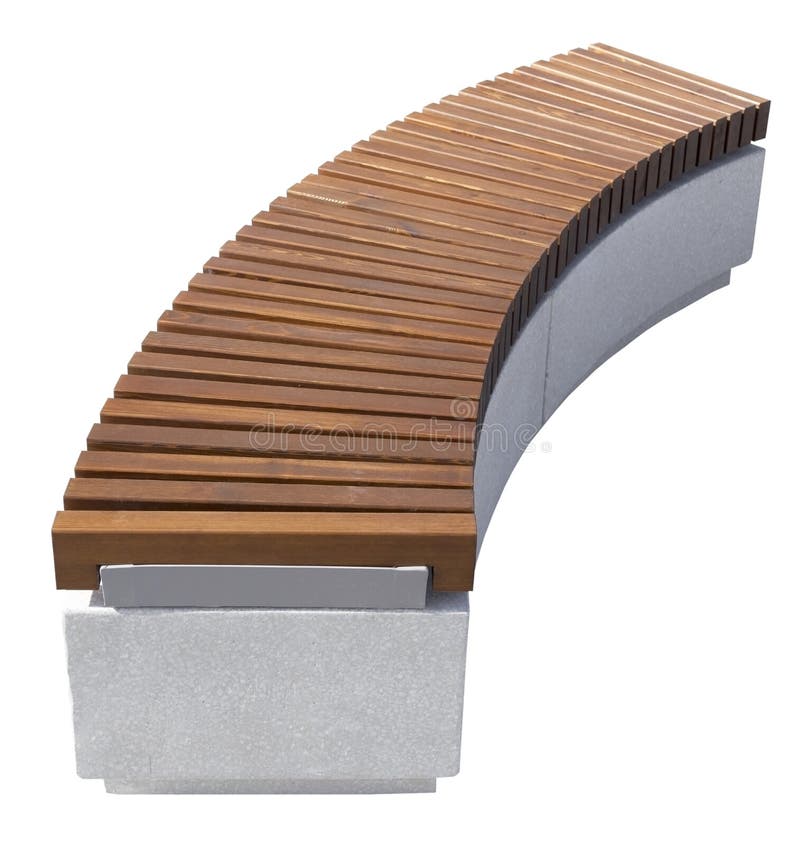 Park Bench Isolated on White Stock Photo - Image of leisure, outdoors ...