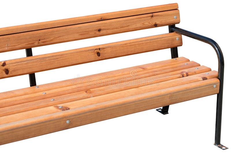 Park Bench Isolated on White Stock Photo - Image of leisure, outdoors ...