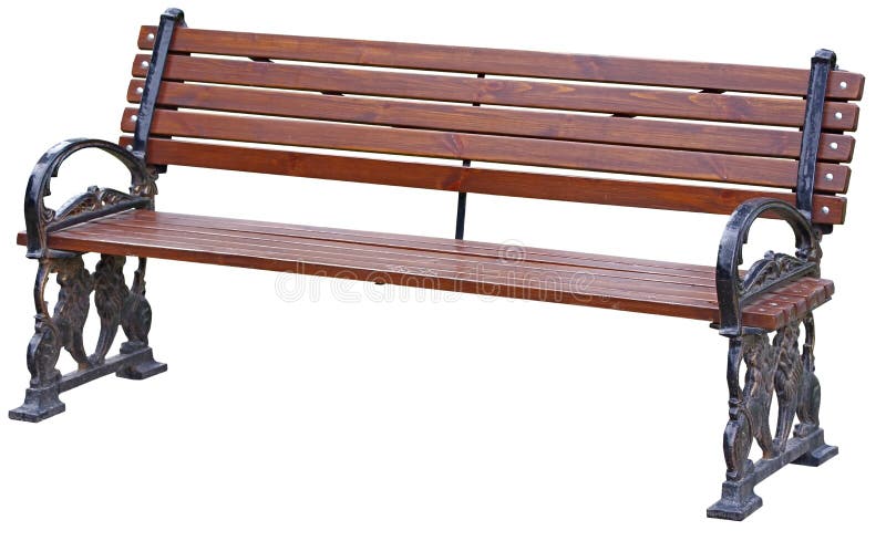 Park Bench Isolated on White Stock Photo - Image of human, bench: 109616352