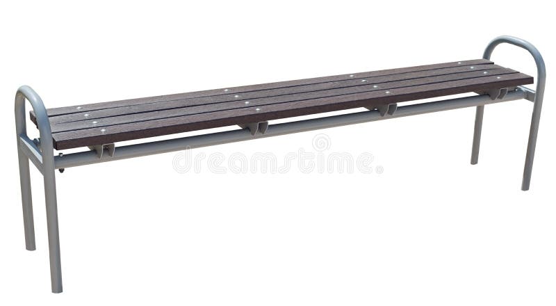 Park Bench Isolated on White Stock Image - Image of length, light ...