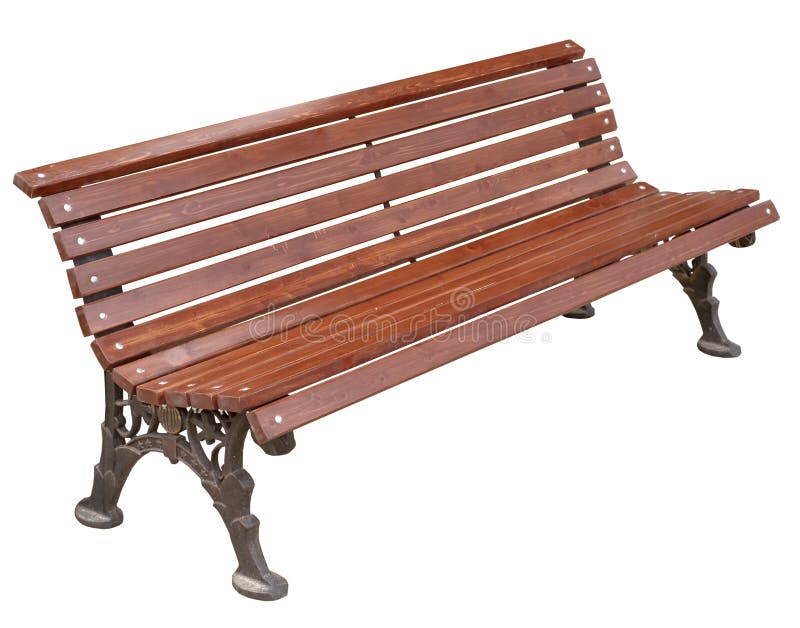 Park Bench Isolated on White Stock Photo - Image of seat, forged: 113559900