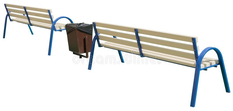 Park Bench Isolated on White Stock Photo - Image of wood, length: 99072846