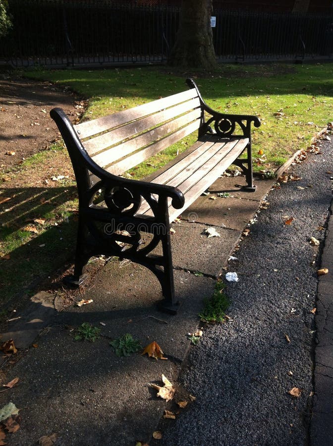 Park Bench stock image. Image of iron, seat, cast, path - 42809219