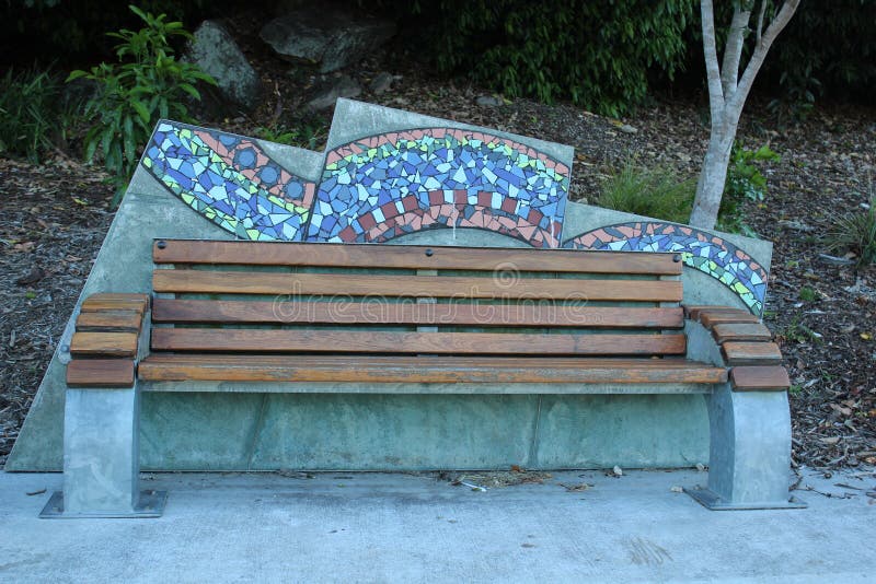 Park bench stock photo. Image of rocks, timber, varnish - 36594772