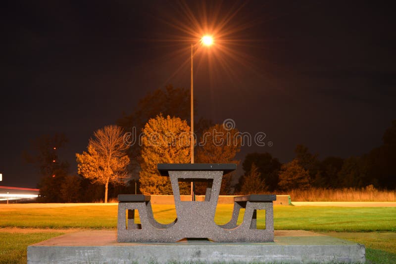 Bench - a Night stock photo. Image of bright, park, dark - 77964676