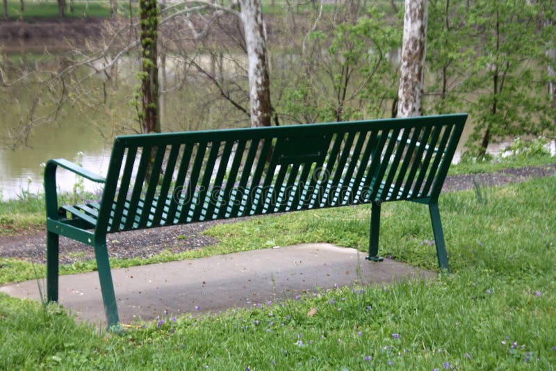 Park bench stock image. Image of park, river, nature - 53267623