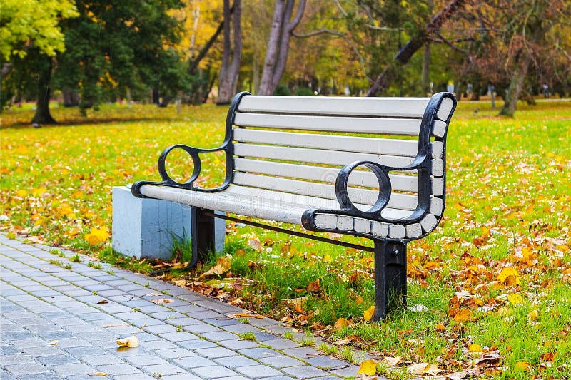 Park bench stock image. Image of comfort, season, chair - 103327477