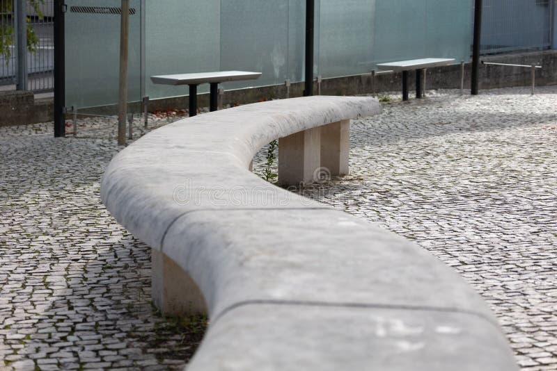 Snake shape park bench stock image. Image of bench, city - 263813023