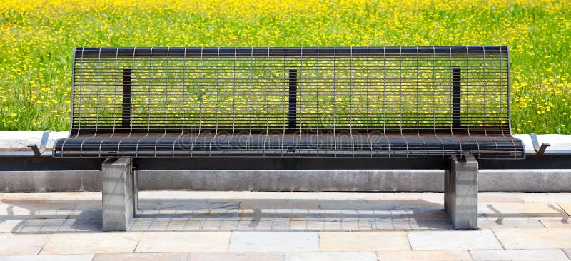 Park bench in spring. stock image. Image of outdoor, chair - 24715859