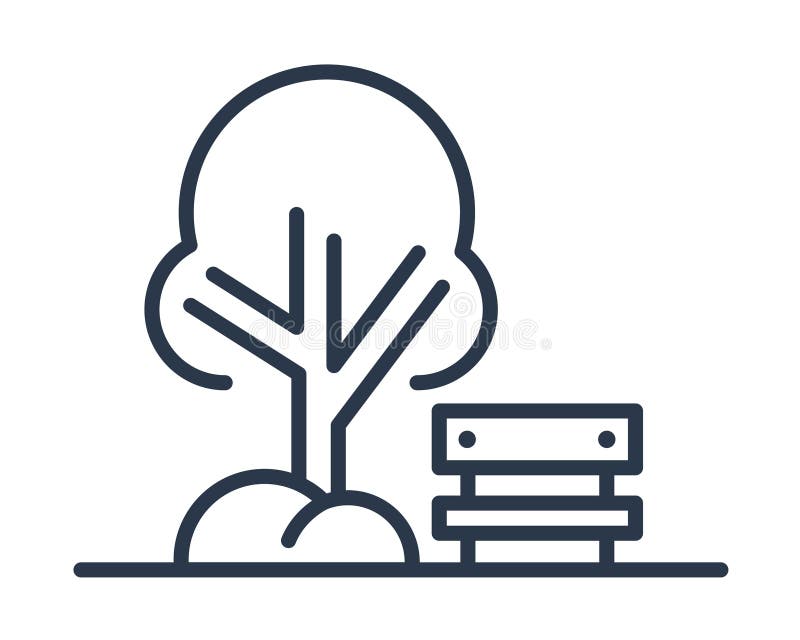 Park Bench Urban Infrastructure Stock Vector - Illustration of outdoors ...