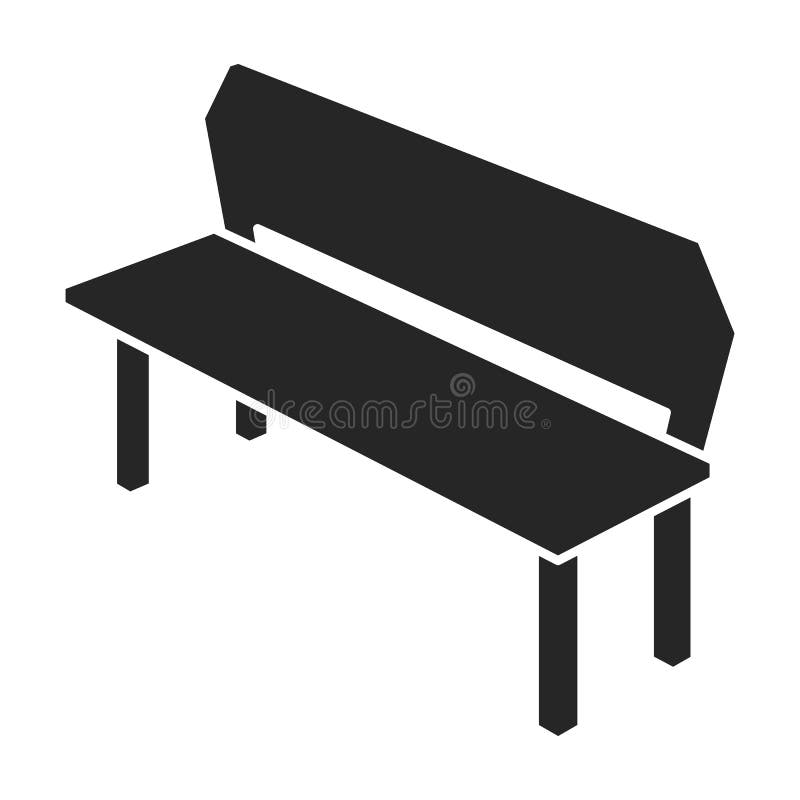 Park Bench Vector Icon.Black.simple Vector Icon Isolated on White ...
