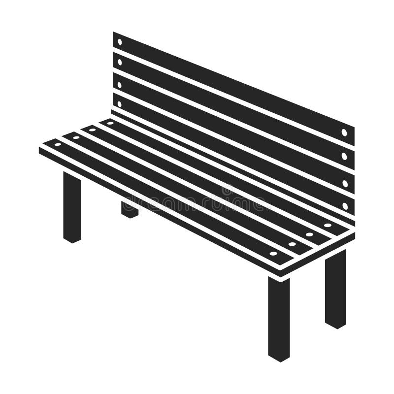 Park Bench Vector Icon.Black.simple Vector Icon Isolated on White ...