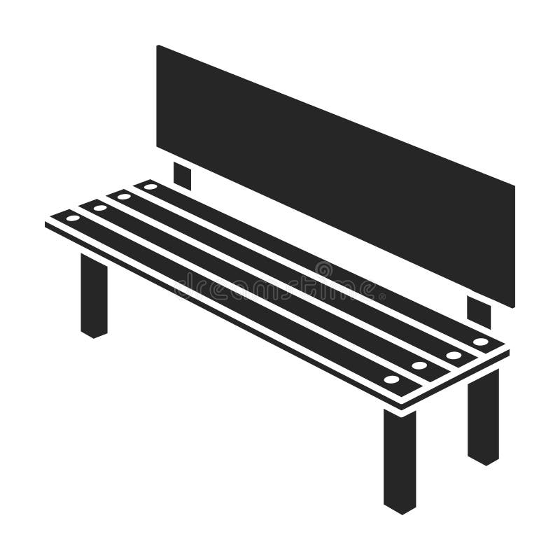 Park Bench Vector Icon.Black.simple Vector Icon Isolated on White ...