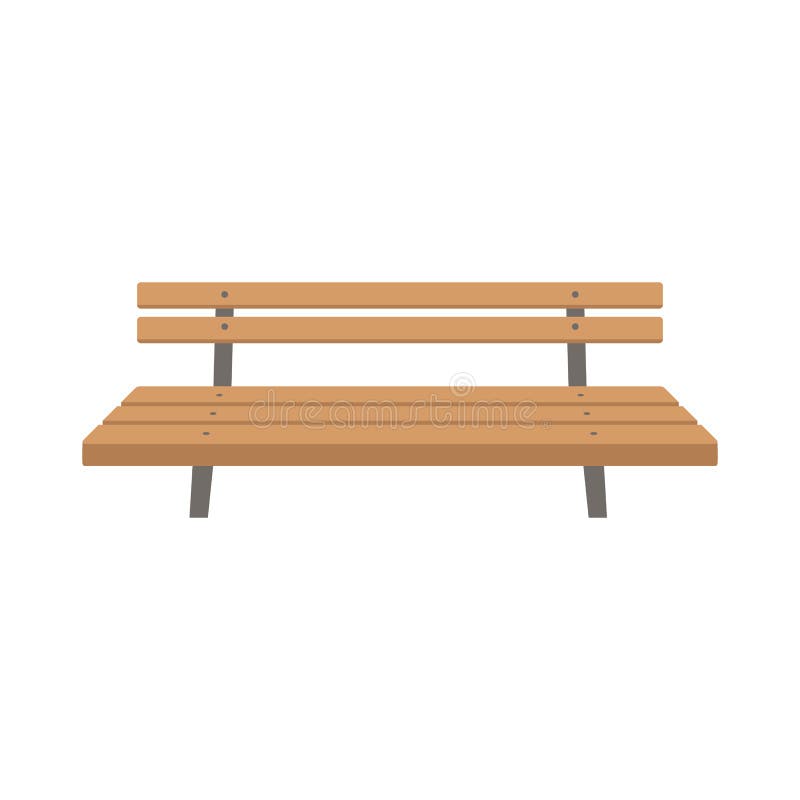 Park Bench Vector Illustration Flat Style Stock Vector - Illustration ...