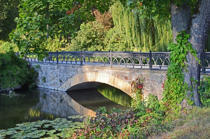 Park bridge at spring stock photo. Image of coast, landscape - 22458086
