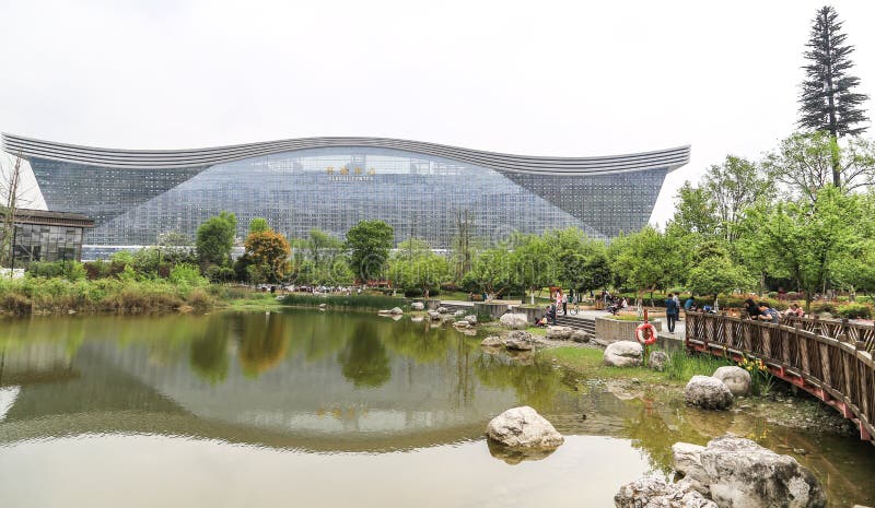 The park in chengdu,china editorial photography. Image of water - 59619747