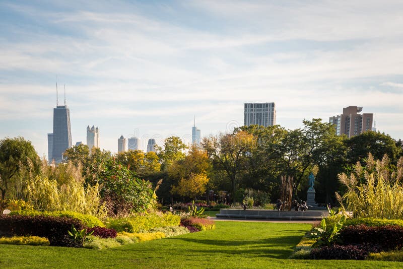 Park in Chicago Illinois stock foto. Image of amerika - 87459536