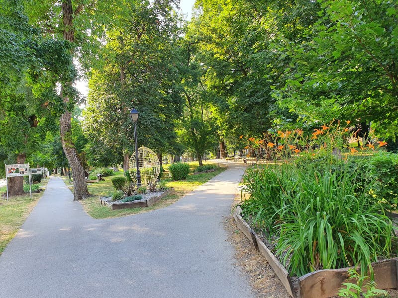 Park in City of Dugo Selo stock photo. Image of waterway - 227308576