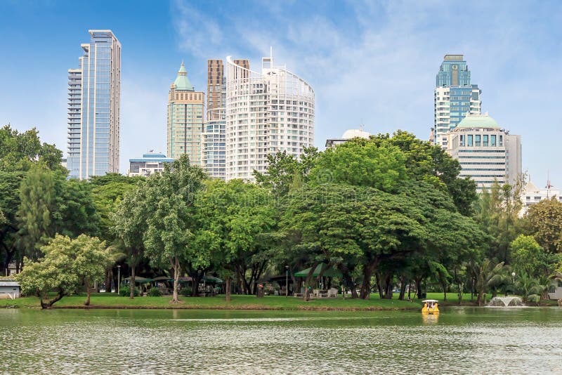 Park City And Modern Building Stock Photo - Image of grass, leisure ...