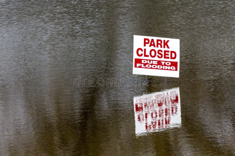Park Closed Due To Flooding Stock Image - Image of rain, climate: 91767413