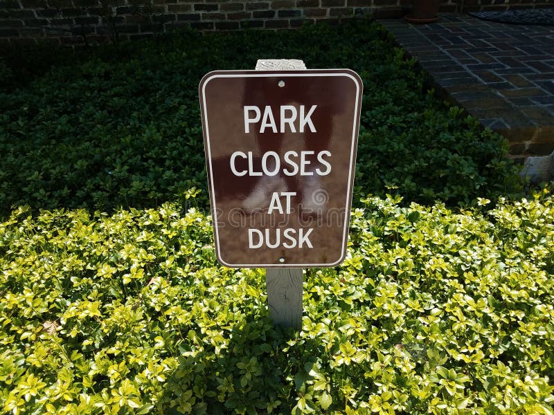 Park closes at sunset stock image. Image of park, light - 93111039