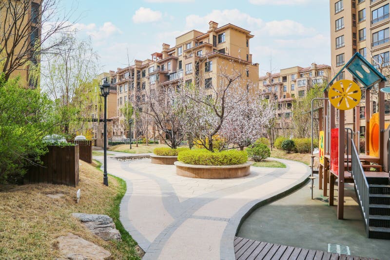 Park Community Building Natural Scenery Stock Photo - Image of ...