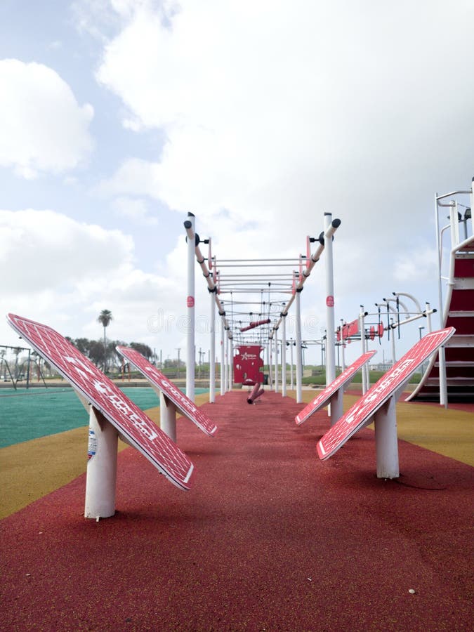 Sport Challenge in a Park that Contains Obstacles Stock Photo - Image ...