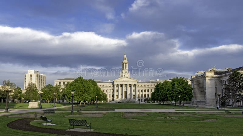 Park at the County Courthouse in Denver Stock Photo - Image of colorado ...