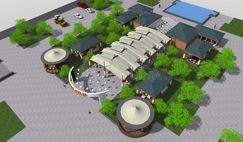 Park 3D stock illustration. Illustration of interior - 67291313