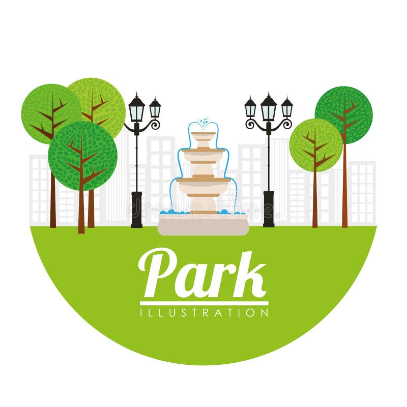 Park design stock vector. Illustration of little, graphic - 59986077