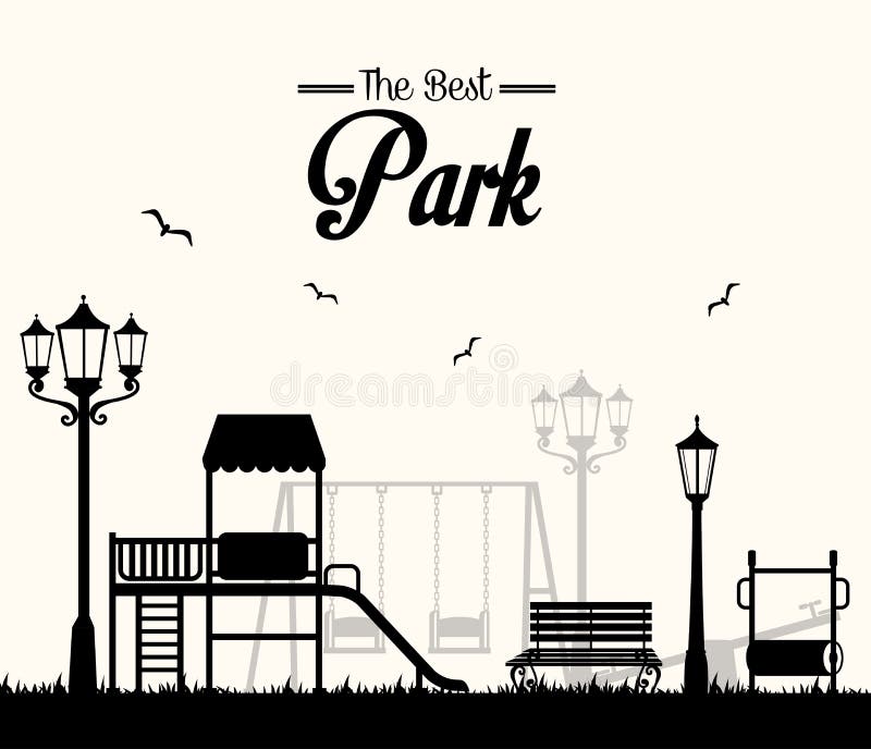 Park Design Over White Background Vector Illustration Stock Vector ...
