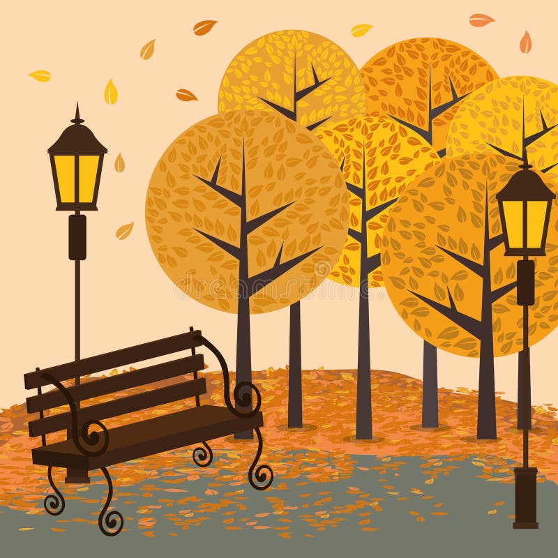 Park Design, Vector Illustration. Stock Vector - Illustration of nature ...