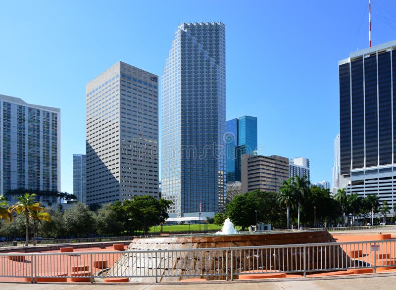 Park in Downtown Miami, Florida Stock Image - Image of city, north ...