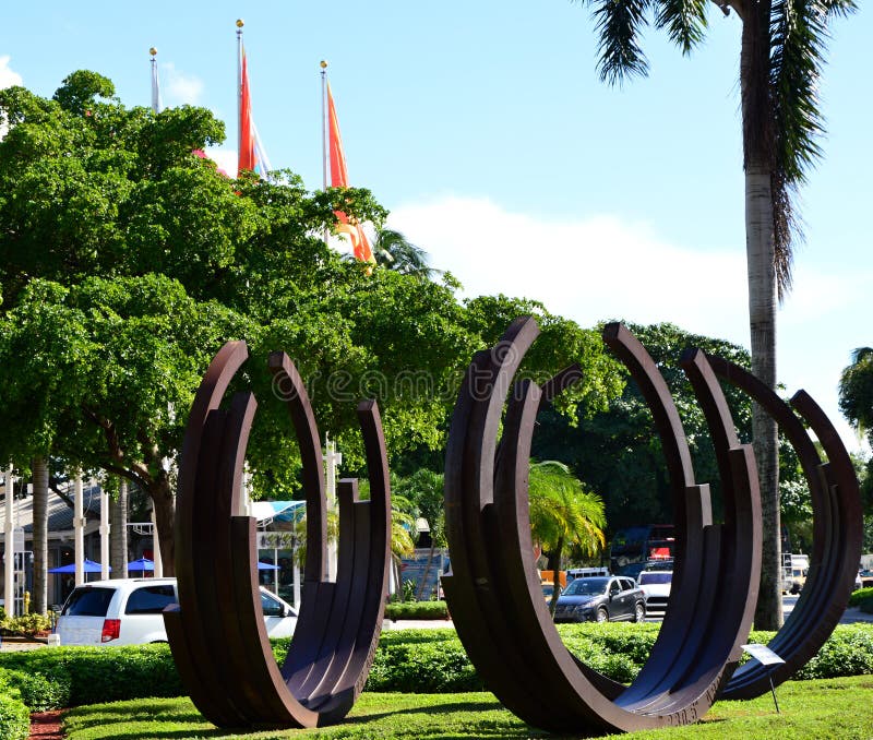 Park in Downtown Miami, Florida Editorial Stock Image - Image of ...