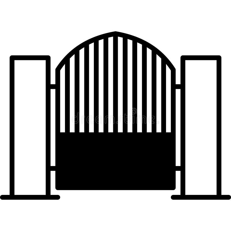 Park Gate stock vector. Illustration of outdoor, iron - 349584425