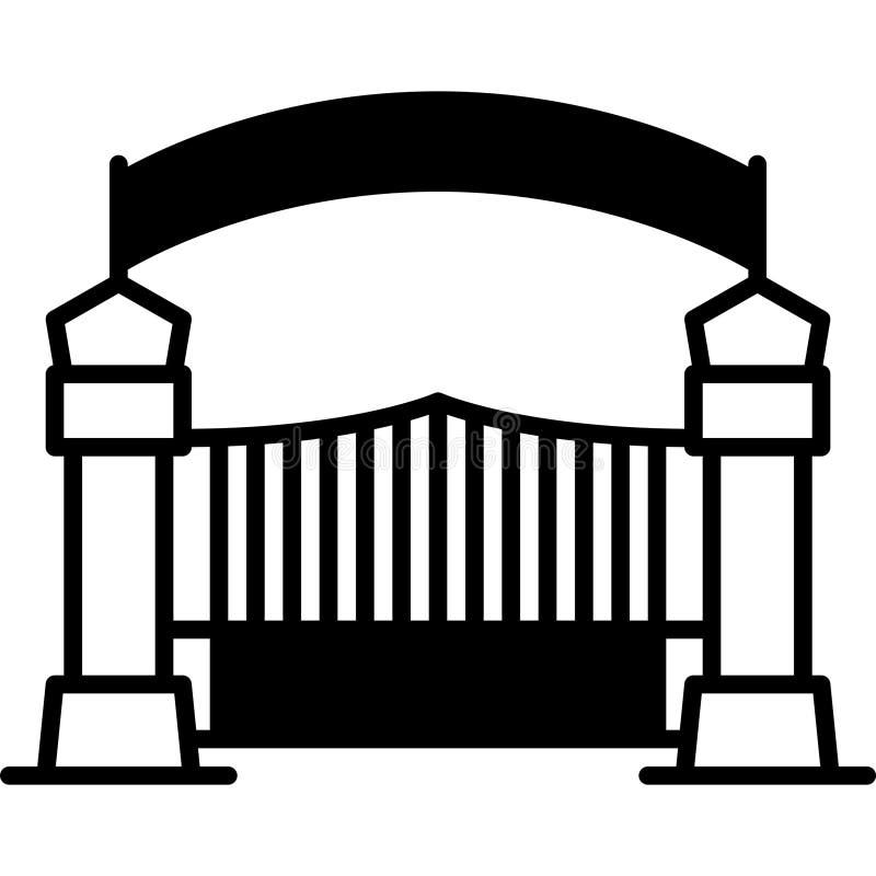 Park Gate stock vector. Illustration of cartoon, drawing - 349584433