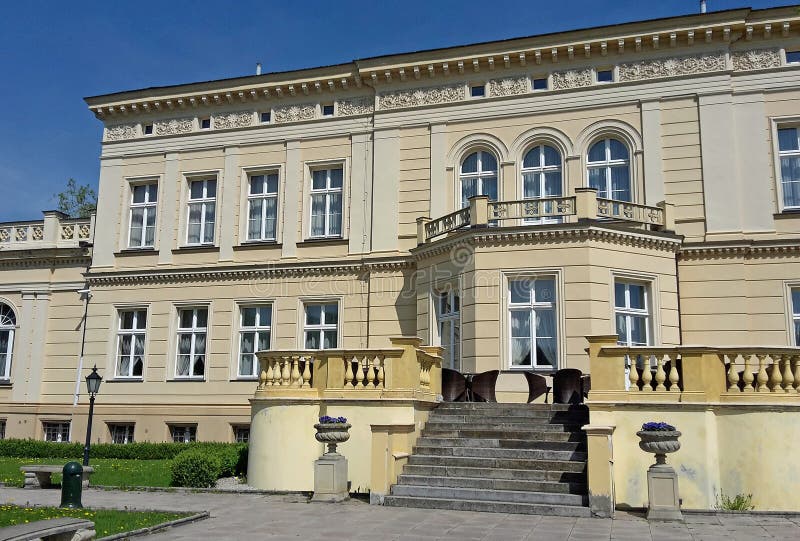 Park Facade of Ostromecko Palace Stock Image - Image of front ...
