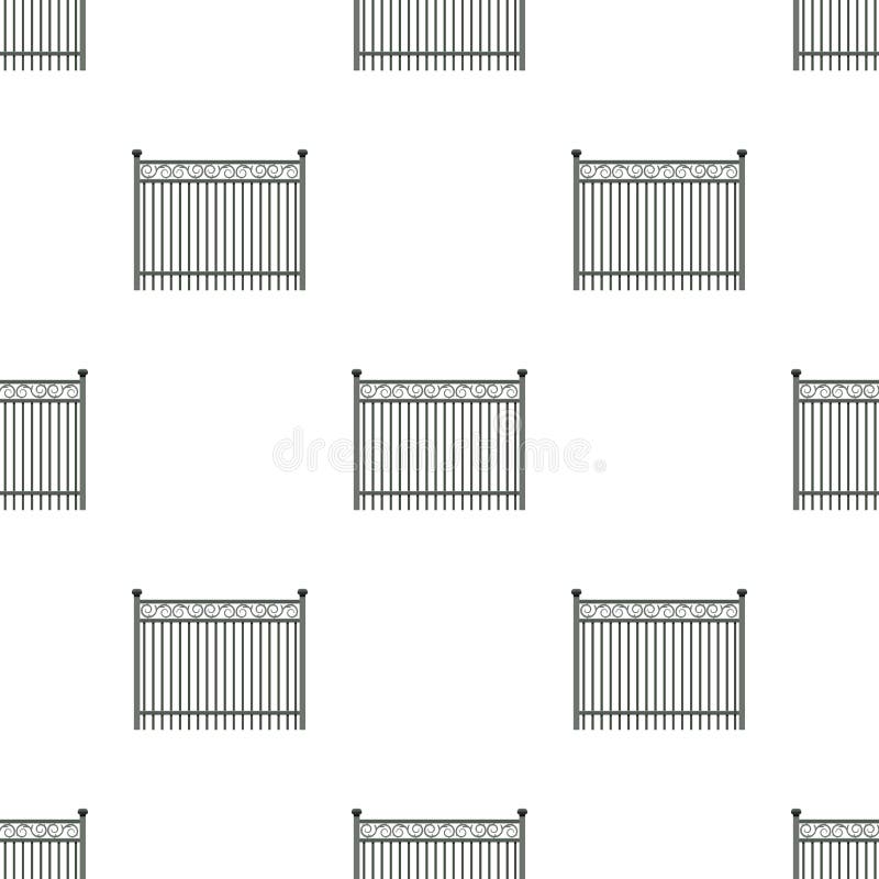 Park Fence Pattern Seamless Vector Stock Vector - Illustration of ...