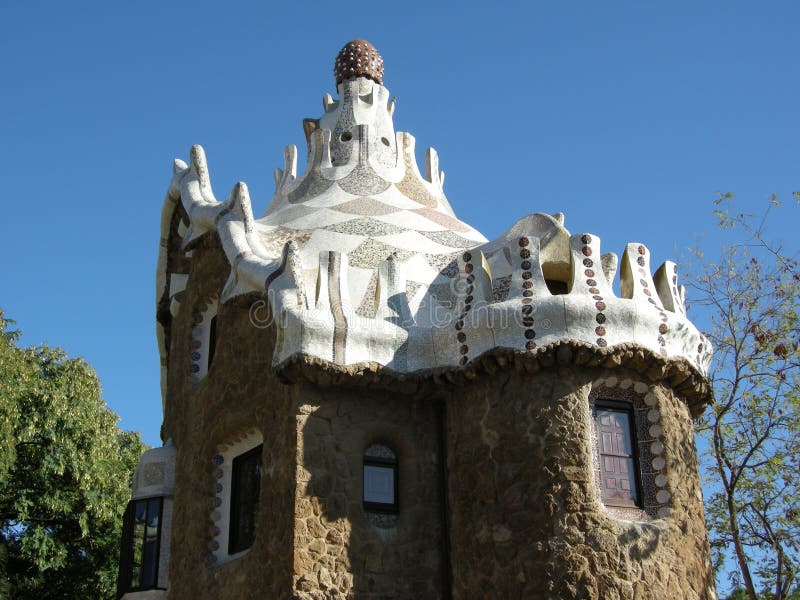 House at the Entrance of Park Guell in Barcelona Stock Image - Image of ...