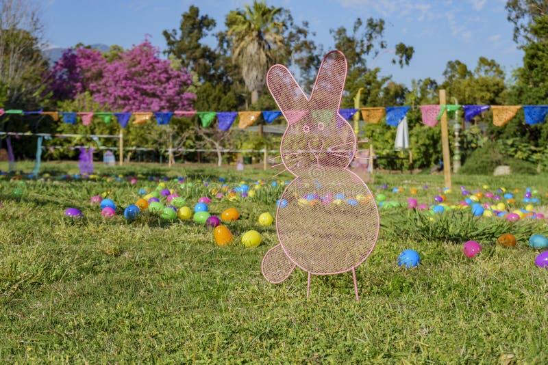 The Park Had Decorate As Easter Theme Stock Image - Image of california ...