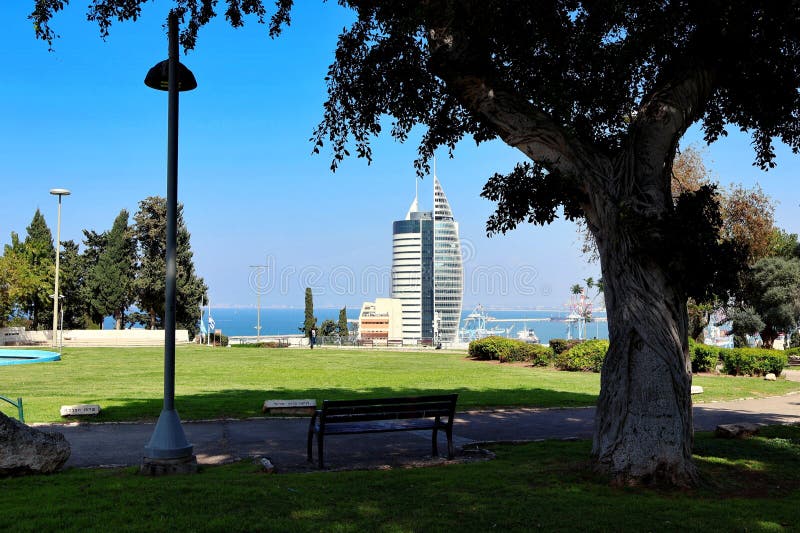 Walking Around the Spring City of Haifa, Israel. Editorial Stock Image ...