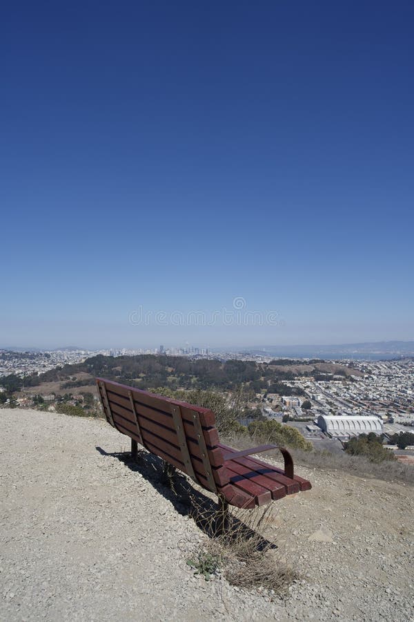 Park Have Nice Bench with Perfect View Stock Image - Image of hill ...