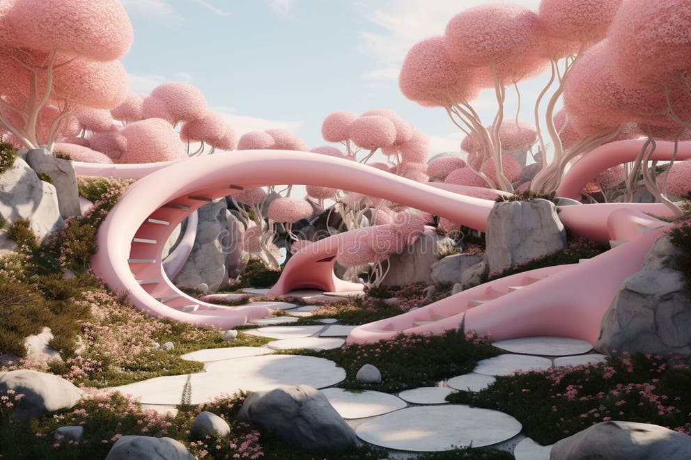 Park of Hope Park Landscape Transformed with Stock Illustration ...