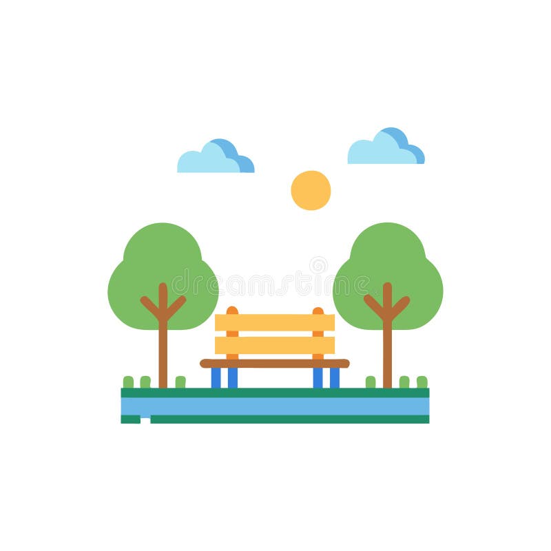 Park Icon for Nature and Recreation Stock Photo - Illustration of ...