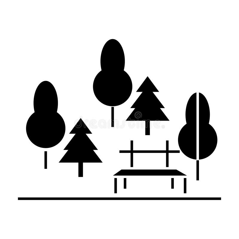 Park Icon, Vector Illustration, Sign on Isolated Background Stock ...