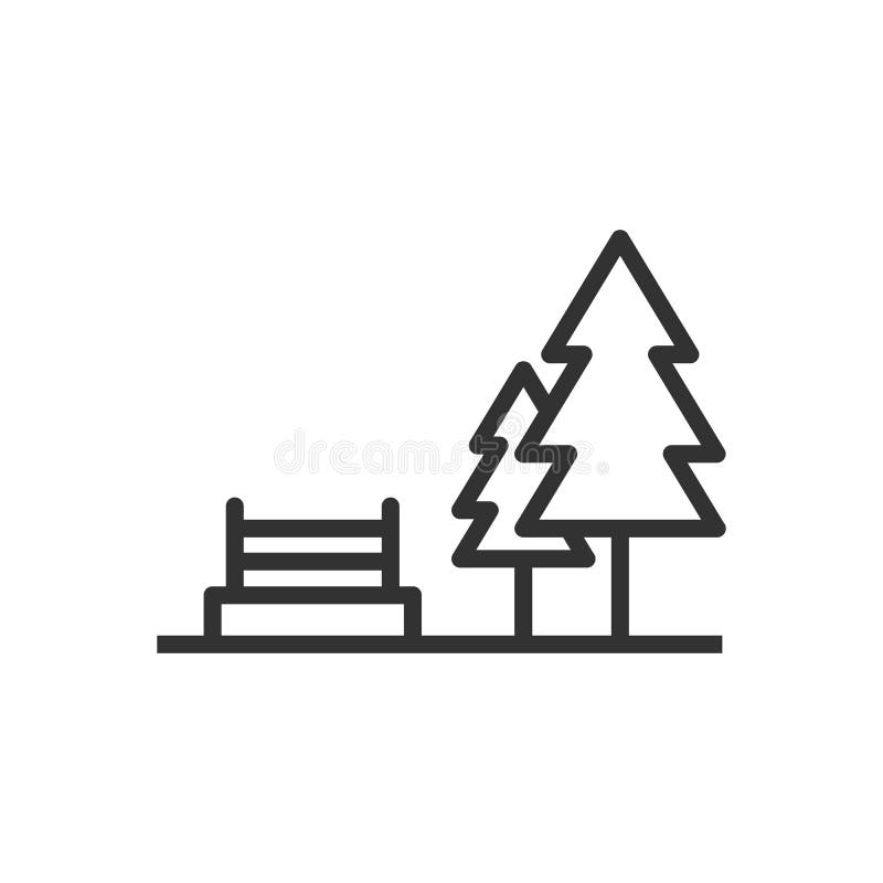 Park Icon Vector ,tree ,bench Stock Vector - Illustration of ...