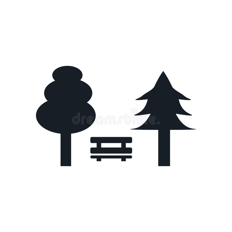 Park Icon Vector Isolated on White Background, Park Sign , Linear ...