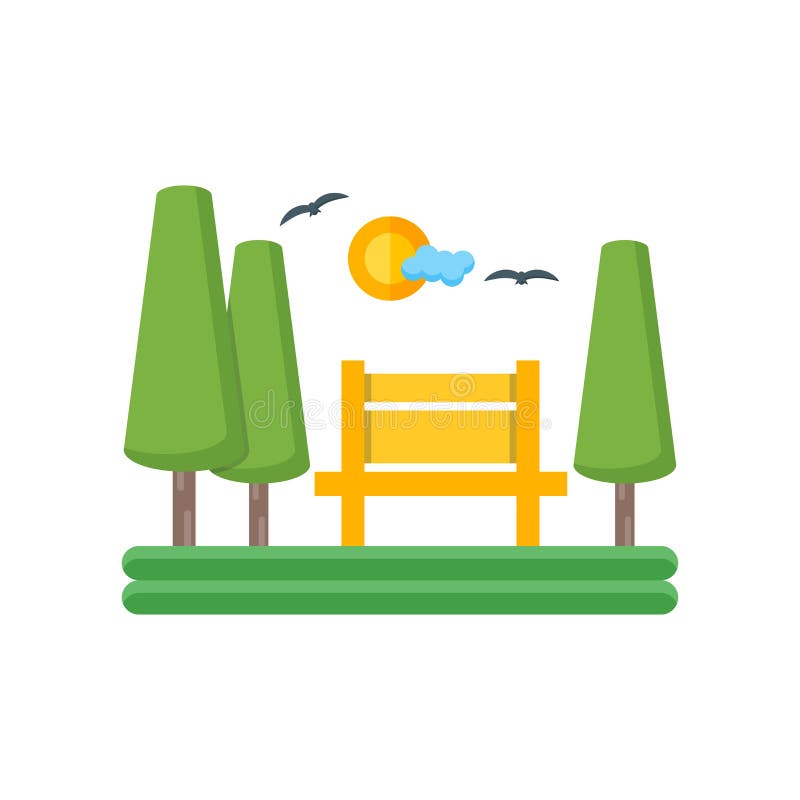 Park Icon Vector Sign and Symbol Isolated on White Background, Park ...