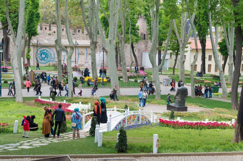 Park in istanbul editorial image. Image of landscaped - 41765055